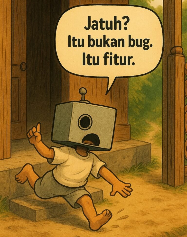 Petualangan Lucu Balita Nyaris Jatuh ke Sungai: Misi Gagal Si Robot Gedeg